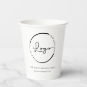 Custom Company Business Logo Promotional Paper Cups | Zazzle