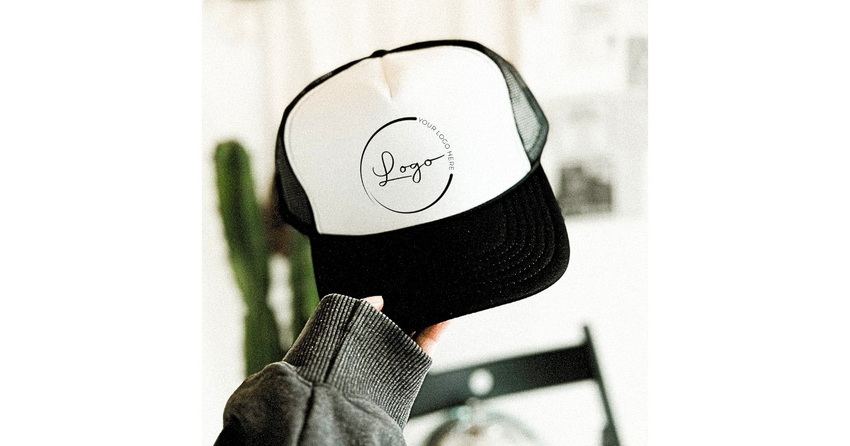 Custom Company Business Logo Promotional Trucker Hat | Zazzle