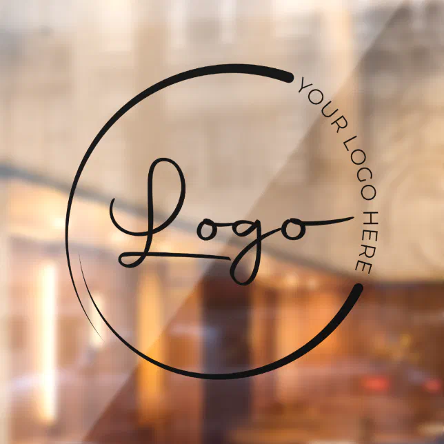 Custom Company Business Logo Promotional Window Cling | Zazzle