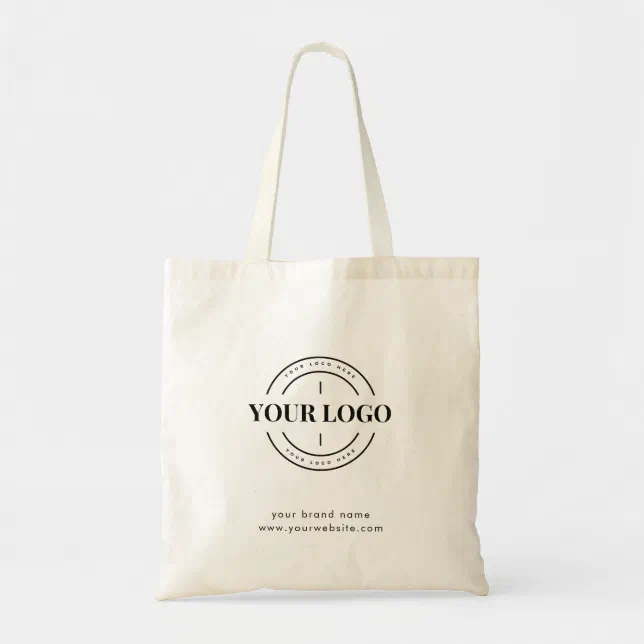 Custom Company Business Logo Slogan Promotional Tote Bag | Zazzle