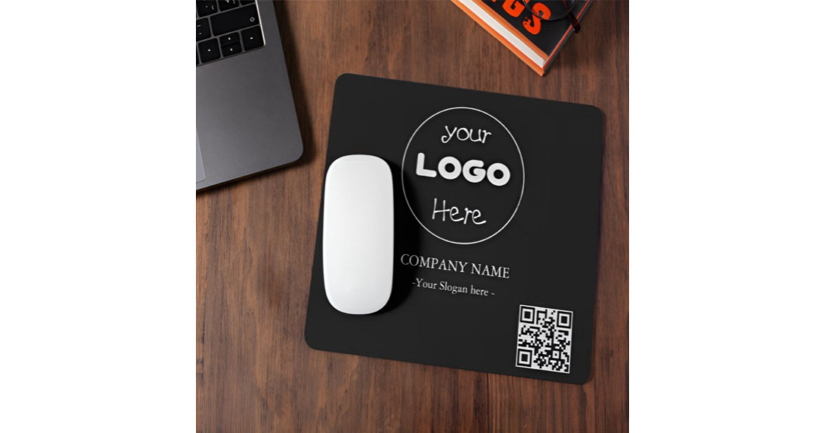 Custom company business Logo | Stylish QR Code Mouse Pad | Zazzle
