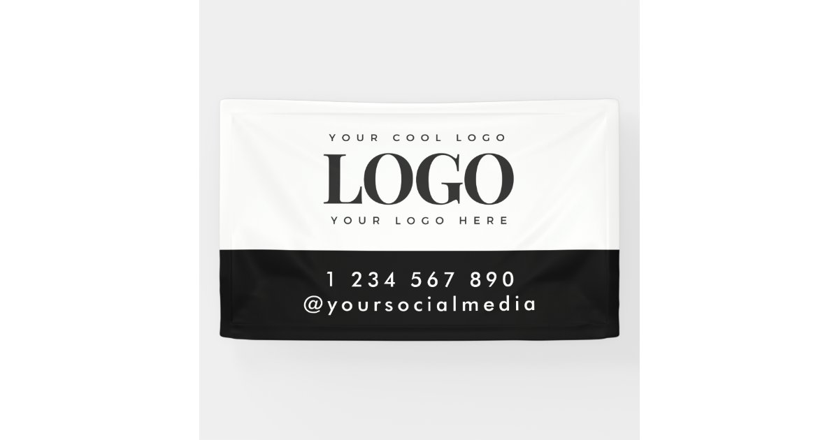 Custom Company Business Logo & Text Social Media Banner | Zazzle Custom Company Business Logo & Text Social Media Banner | Zazzle
