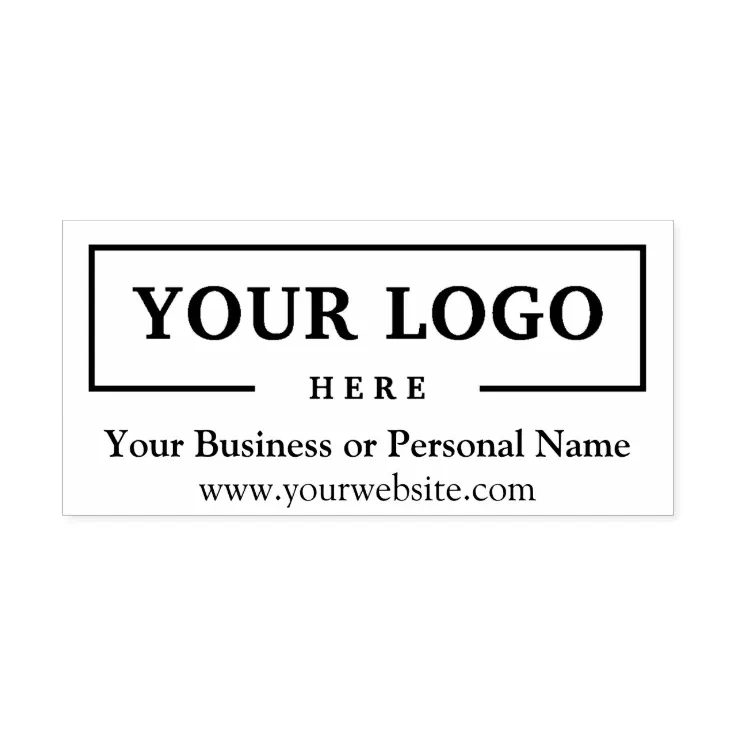 Custom Company Business Logo Website Slogan Self-inking Stamp | Zazzle