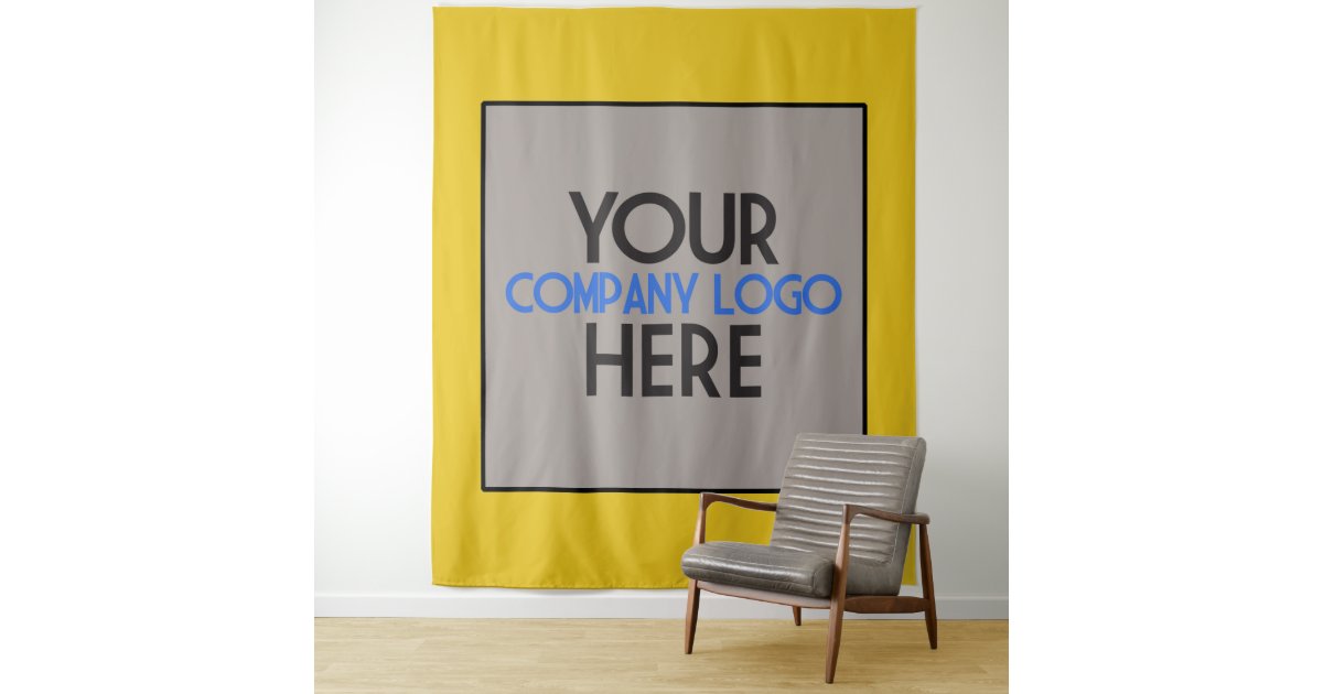 Custom Company Business Logo Yellow Backdrop | Zazzle