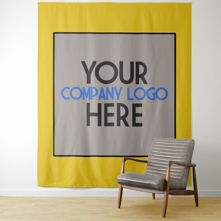 Custom Company Business Logo Yellow Backdrop | Zazzle