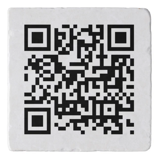 Custom Company Business QR Code Template Marble Trivet | Zazzle