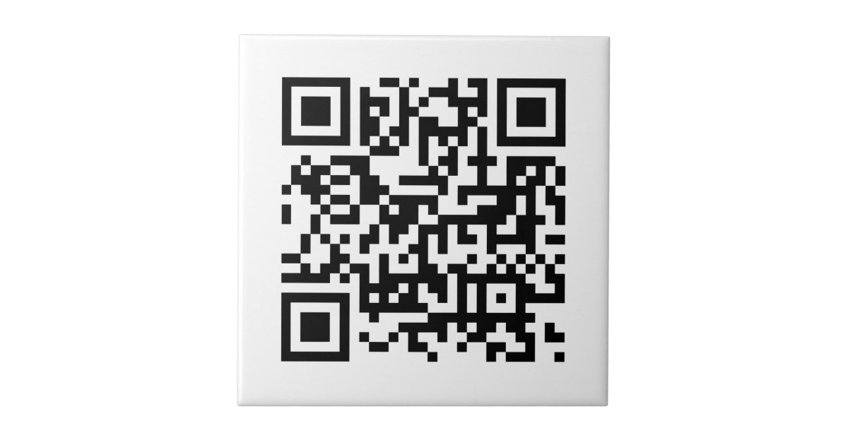 Custom Company Business QR Code Template Small Ceramic Tile | Zazzle