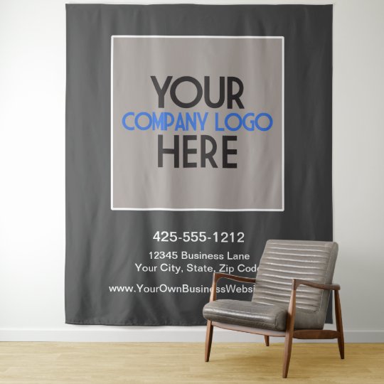 Custom Company Business Trade Show Logo Backdrop | Zazzle.com