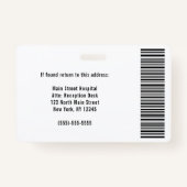Custom Company Employee Photo Name Barcode Logo ID Badge | Zazzle