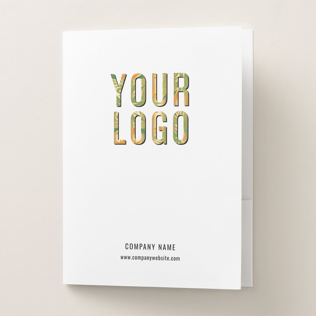 Custom Company Folders with Business Card Slot | Zazzle