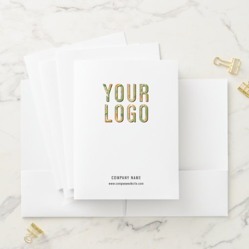 Custom Company Folders with Business Card Slot | Zazzle