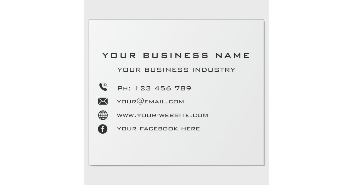 Custom Company Info Text Business Wrapping Paper | Zazzle