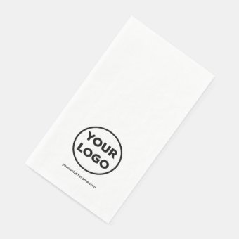 Custom Company Logo and Business Website Paper Guest Towels | Zazzle
