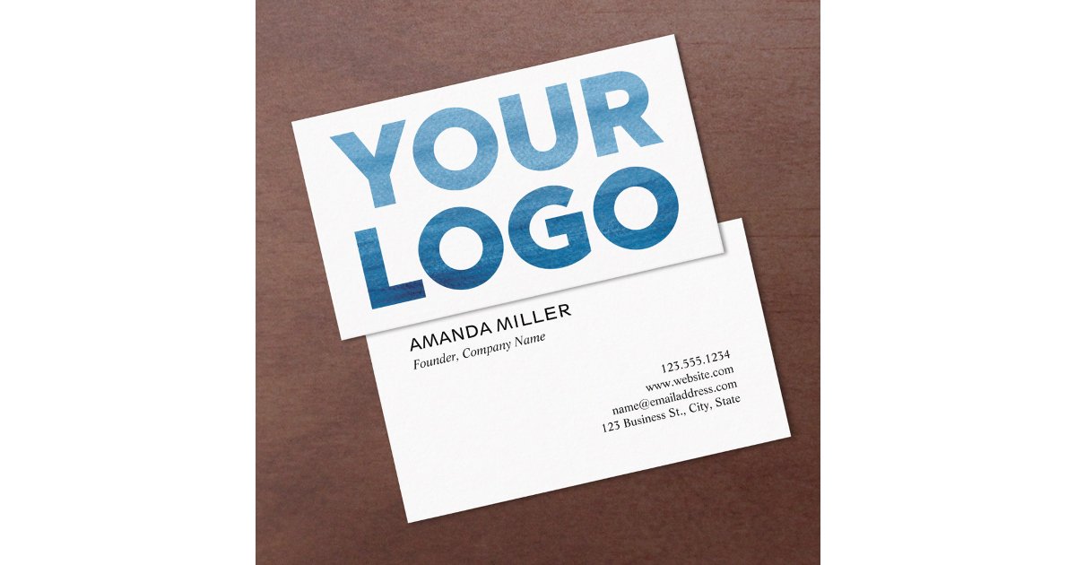 Custom Company Logo and Contact Info Business Card | Zazzle