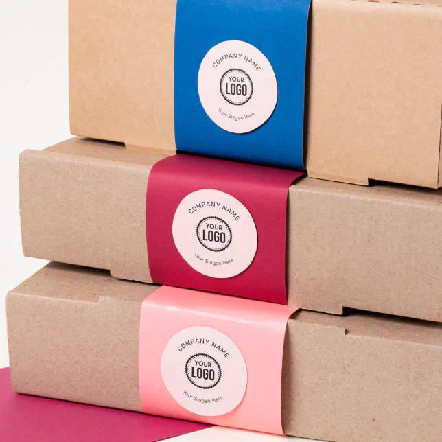 Custom Company Logo And Slogan With Promotional Classic Round Sticker ...