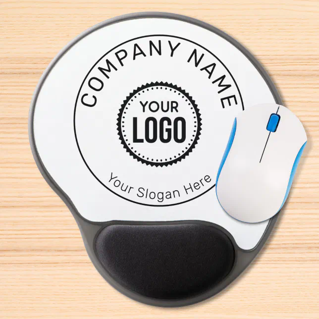 Custom Company Logo And Slogan With Promotional Gel Mouse Pad | Zazzle
