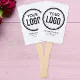 Custom Company Logo And Slogan With Promotional Hand Fan | Zazzle