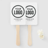 Custom Company Logo And Slogan With Promotional Hand Fan | Zazzle