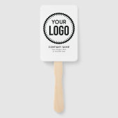 Custom Company Logo And Slogan With Promotional Hand Fan | Zazzle
