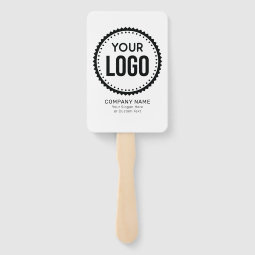 Custom Company Logo And Slogan With Promotional Hand Fan | Zazzle