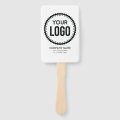 Custom Company Logo And Slogan With Promotional Hand Fan | Zazzle