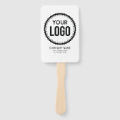Custom Company Logo And Slogan With Promotional Hand Fan | Zazzle