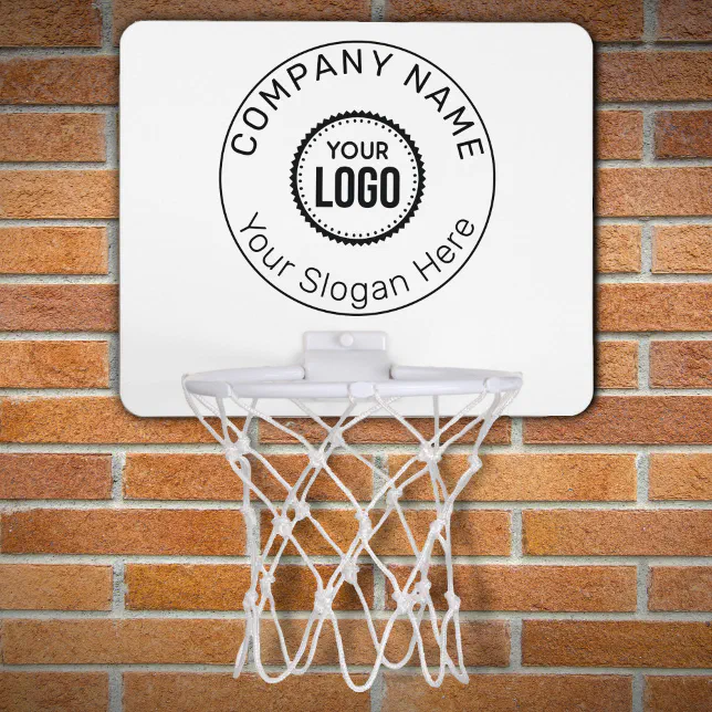 Custom Company Logo And Slogan With Promotional Mini Basketball Hoop ...