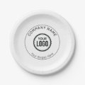 Custom Company Logo And Slogan With Promotional Paper Plates | Zazzle