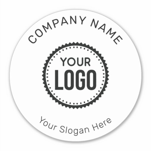 Custom Company Logo And Slogan With Promotional Sticker | Zazzle