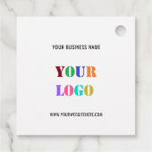 Custom Company Logo and Text Business Gift Tags | Zazzle