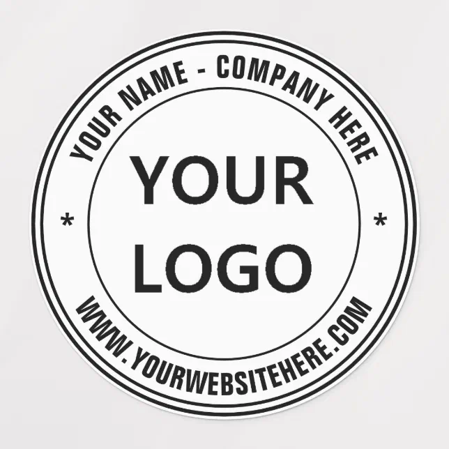 Custom Company Logo and Text Business Labels | Zazzle