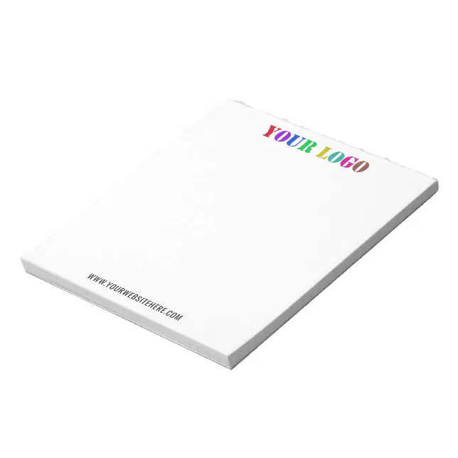 Custom Company Logo and Text Business Notepad | Zazzle