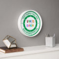 Custom Company Logo and Text Business Wall Clock | Zazzle