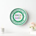Custom Company Logo and Text Business Wall Clock | Zazzle