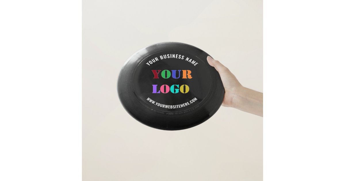 Custom Company Logo and Text Frisbee Choose Colors | Zazzle