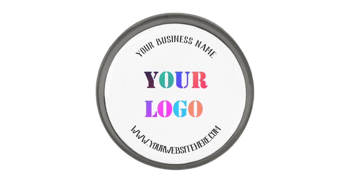 Custom Company Logo and Text Lapel Pin Template | Zazzle