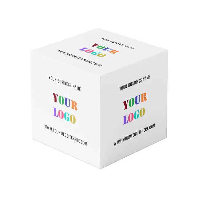 Custom Company Logo and Text Promotional Cube | Zazzle
