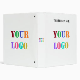 Custom Company Logo and Text Your Business Binder | Zazzle