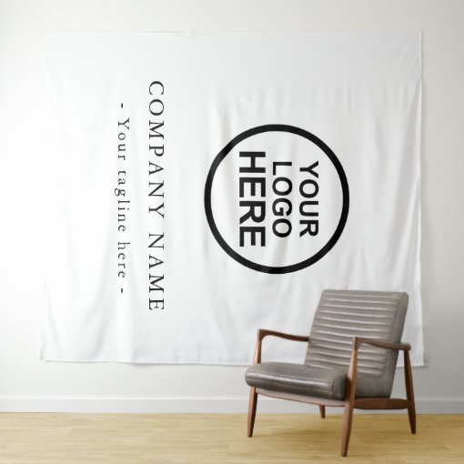 Custom Company Logo Backdrop For Events | Zazzle