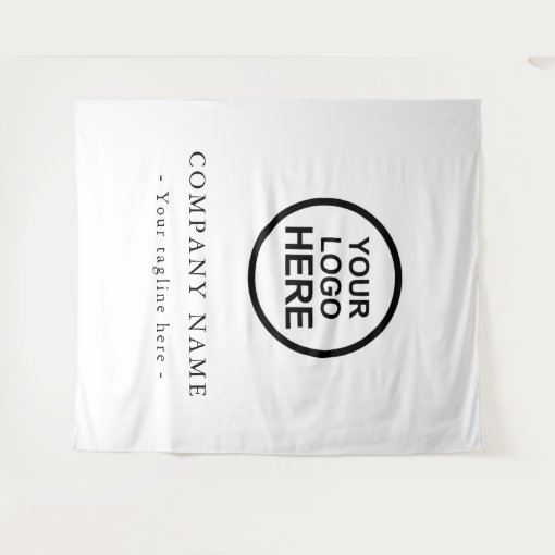 Custom Company Logo Backdrop For Events | Zazzle