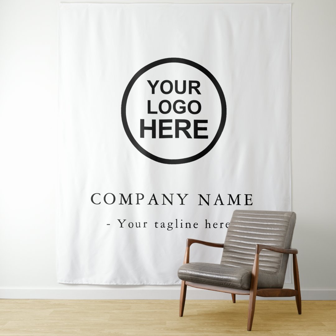 Custom Company Logo Backdrop For Events | Zazzle