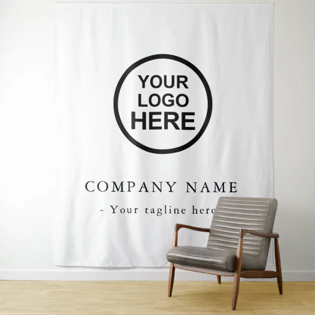 Custom Company Logo Backdrop For Events | Zazzle