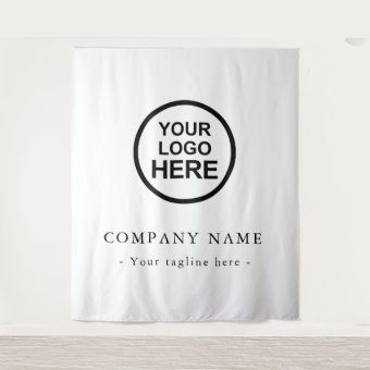 Custom Company Logo Backdrop For Events | Zazzle