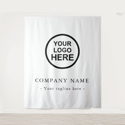 Custom Company Logo Backdrop For Events | Zazzle