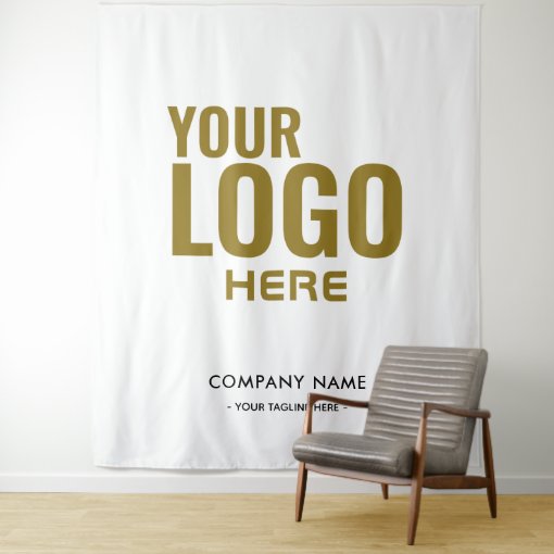 Custom Company Logo Backdrop For Events | Zazzle