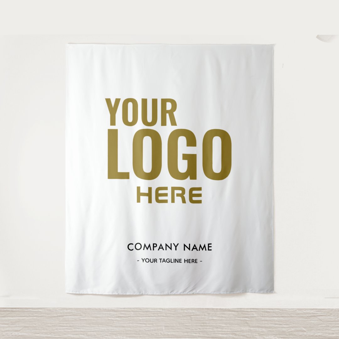 Custom Company Logo Backdrop For Events | Zazzle