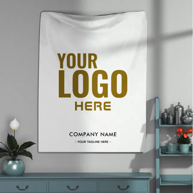 Custom Company Logo Backdrop For Events | Zazzle