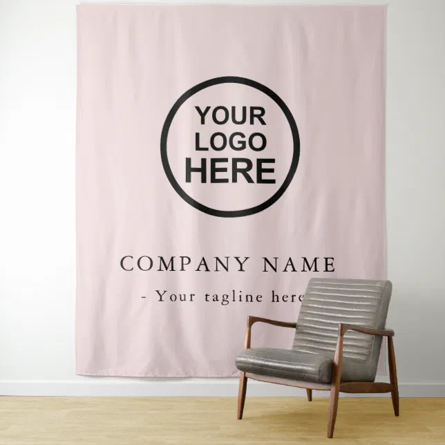 Custom Company Logo Backdrop For Events Tapestry | Zazzle