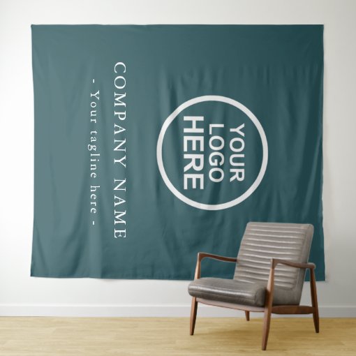 Custom Company Logo Backdrop For Events Tapestry | Zazzle