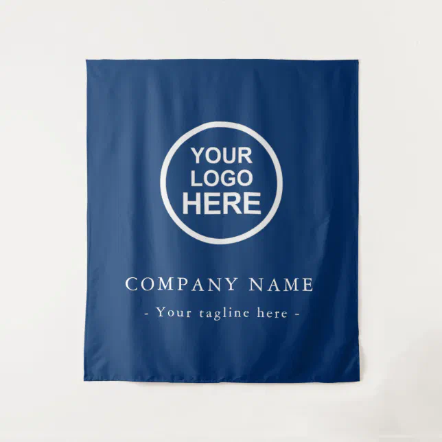 Custom Company Logo Backdrop For Events Tapestry | Zazzle